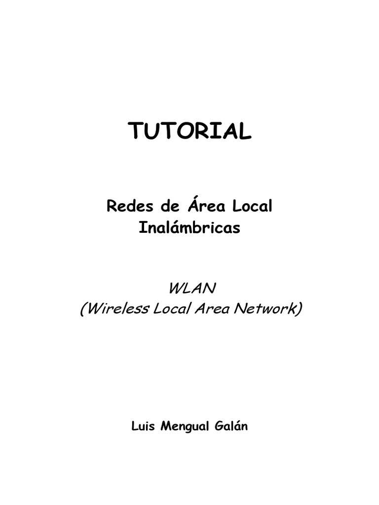 6.-Tutorial Wlan | PDF | Ieee 802.11 | LAN inalámbrico