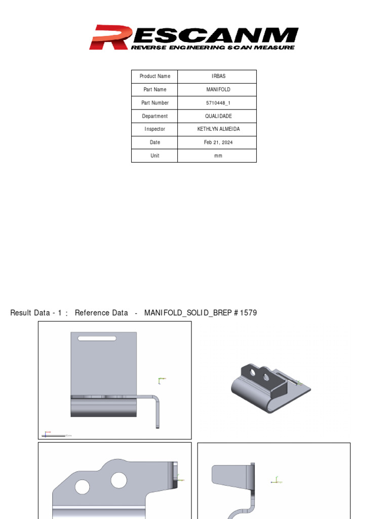 Relatorio Dimensional Comparativo - Peça 5710448 - 1 - Rev01 - 21022024 ...