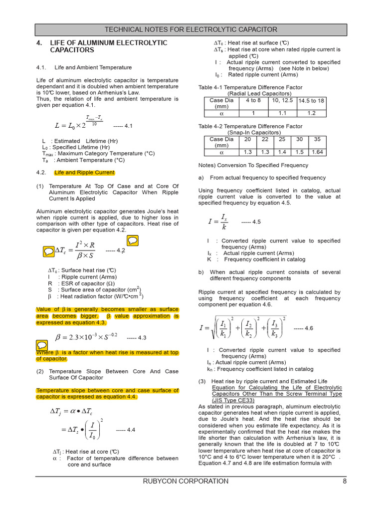 Rubycon Corporation | PDF | Capacitor | Electrical Engineering
