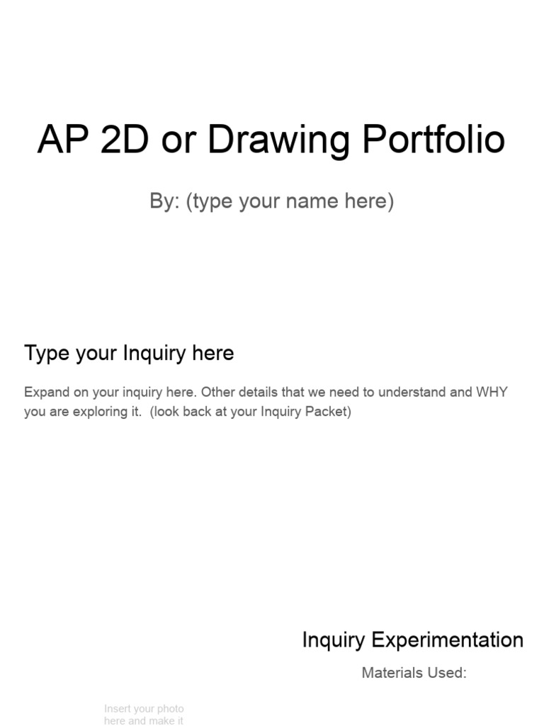 AP Portfolio Template | PDF