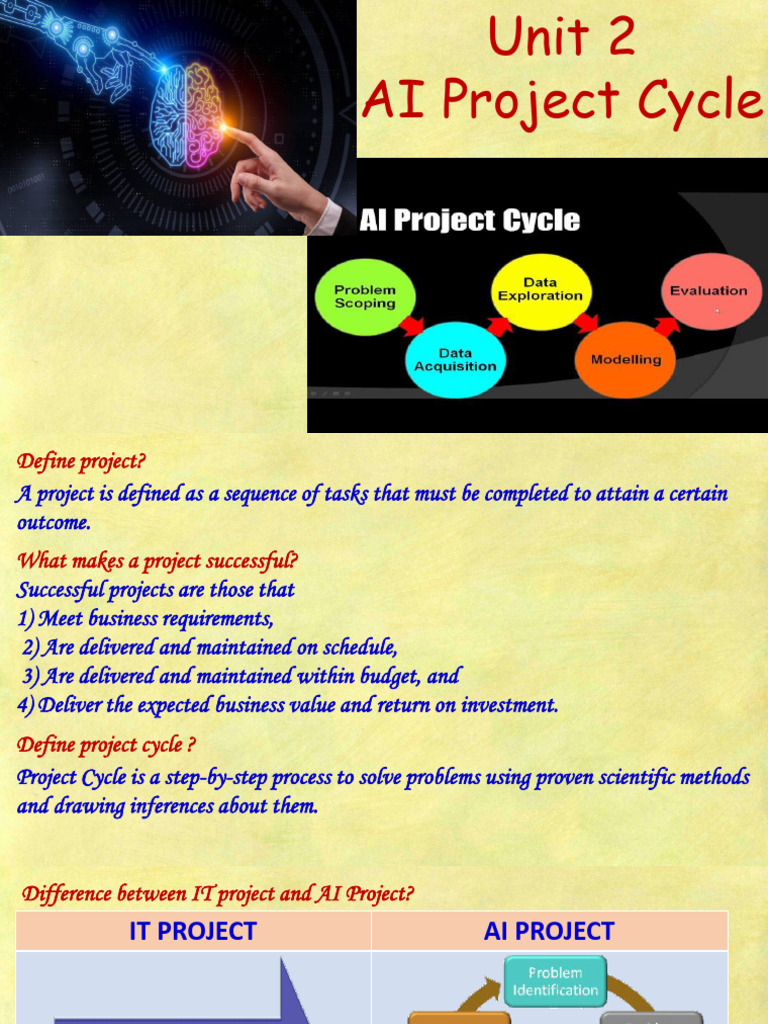 Unit 2 AI - AI Project Cycle | PDF | Machine Learning | Artificial Intelligence