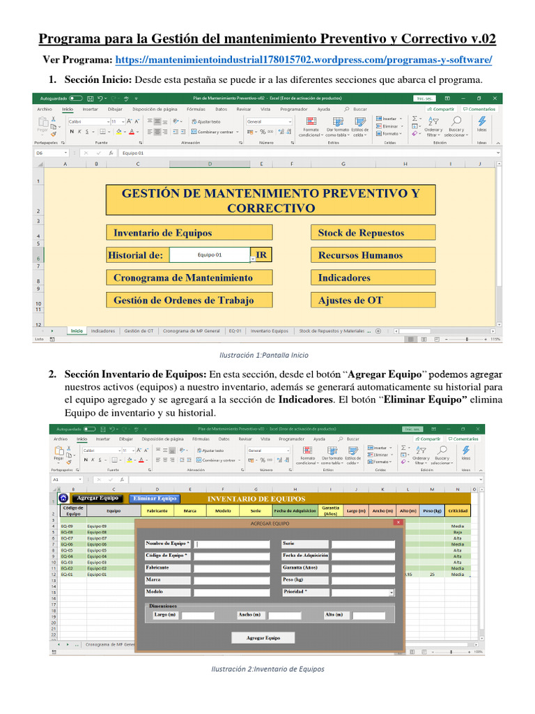 Guia Programa Mantto Preventivo y Correctivo v.02 | PDF | Informática