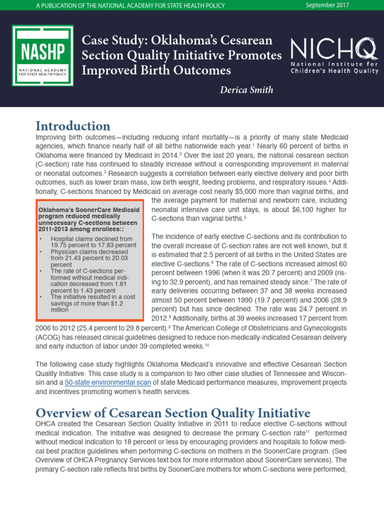 Oklahoma Case Study | PDF | Caesarean Section | Childbirth