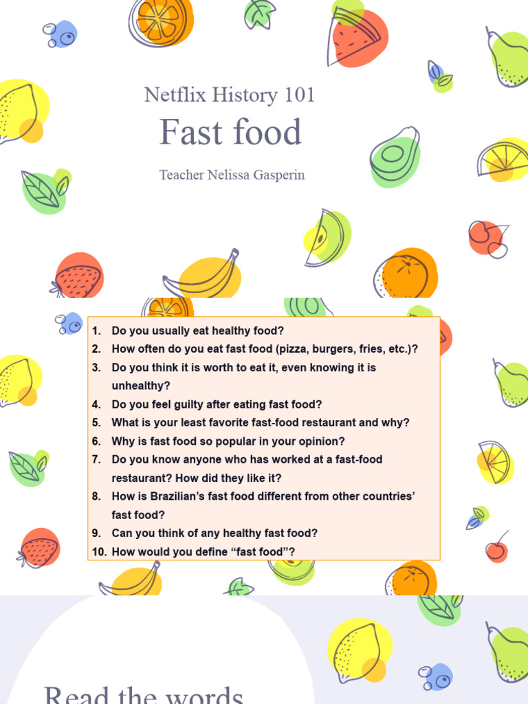 Fast Food - Conversation Activity | PDF | Fast Food | Foods
