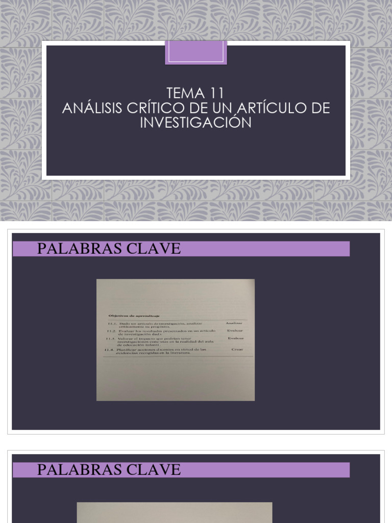 Tema 11. Presentación y cuestionario | PDF | Evidencia | Pensamiento ...