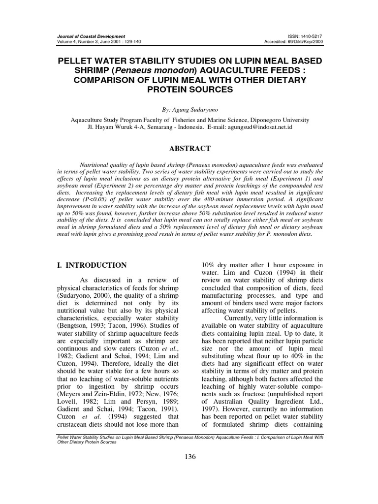 C9 - Pellet Water Stability | PDF | Flour | Soybean