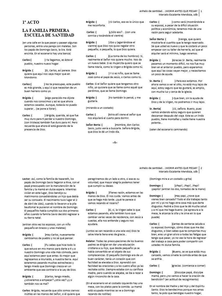 Dominsgo Savio Completo | PDF | eucaristía | Oración