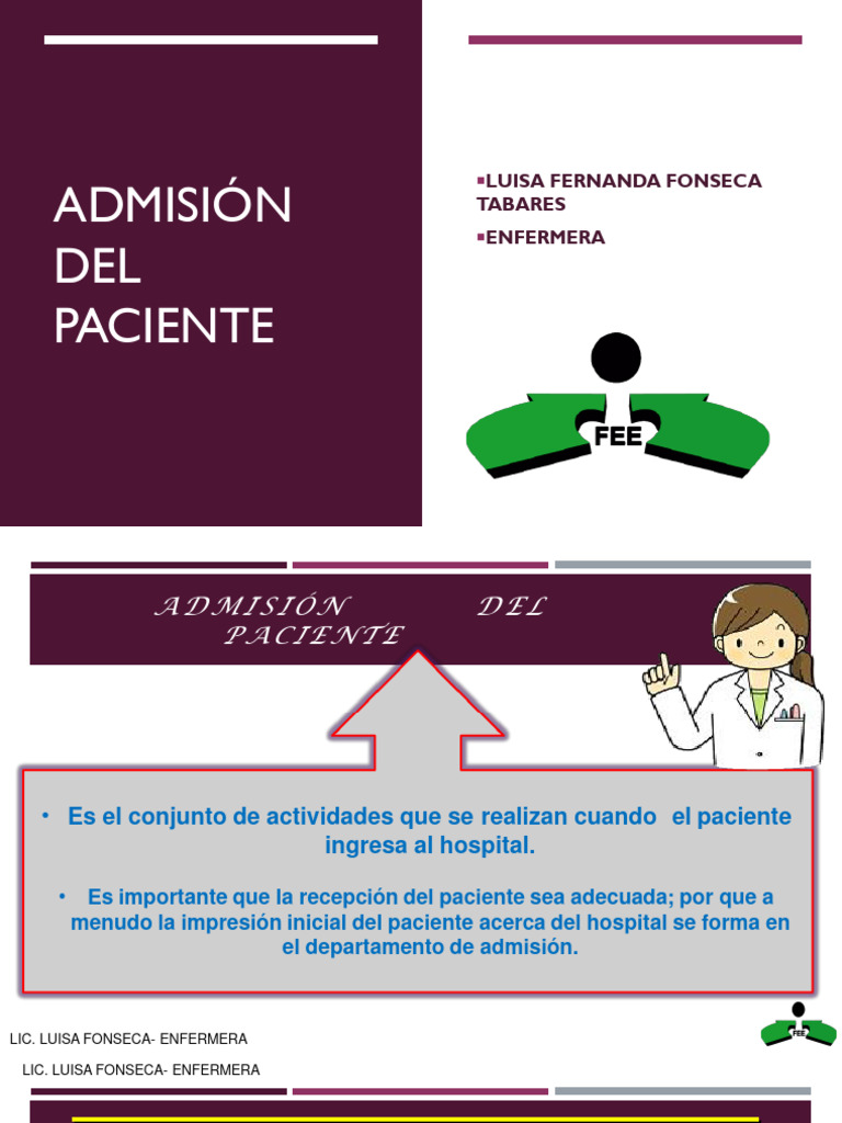 Proceso de Admisión Hospitalaria | PDF | Hospital | Servicios públicos