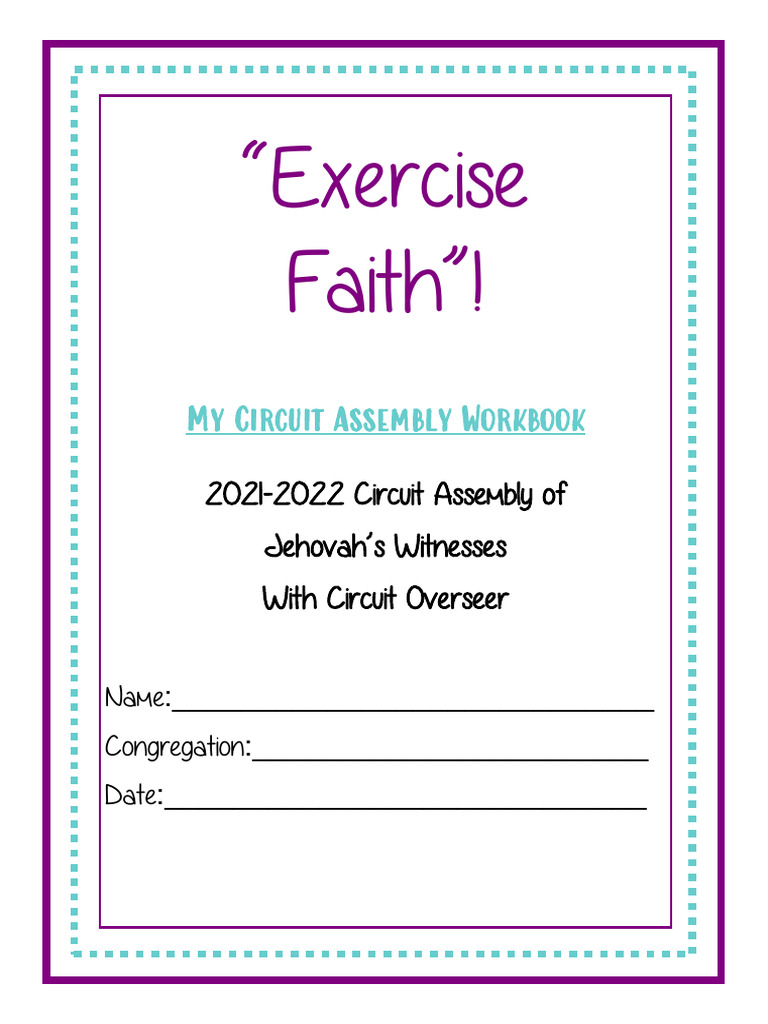 Exercise Faith - Kids Circuit Assembly Activity Book | PDF | Baptism ...