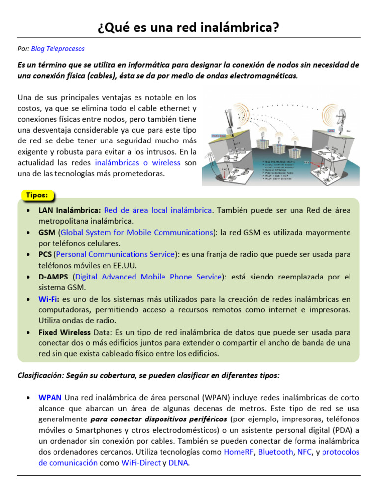 003 Que Es Una Red Inalambrica | PDF | Red inalámbrica | Red de computadoras