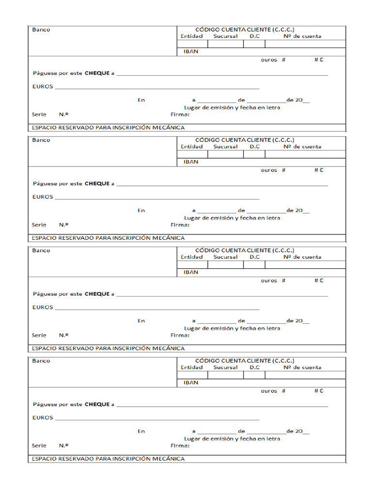 Cheque en Blanco | PDF