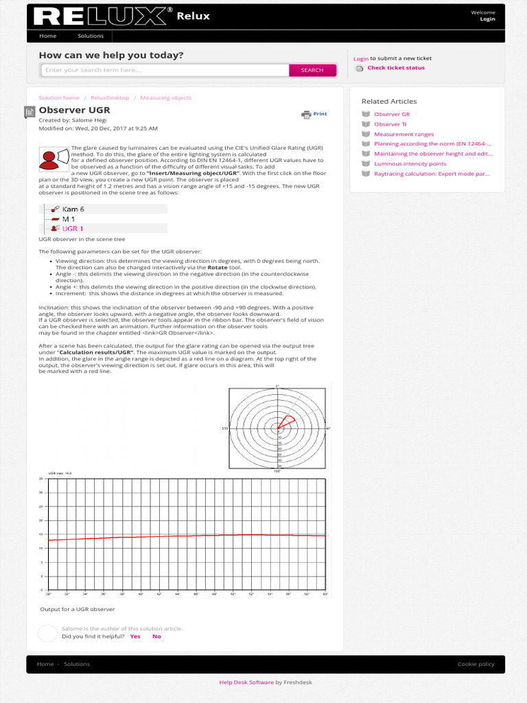 Observer UGR - Relux | PDF | Vision | Light