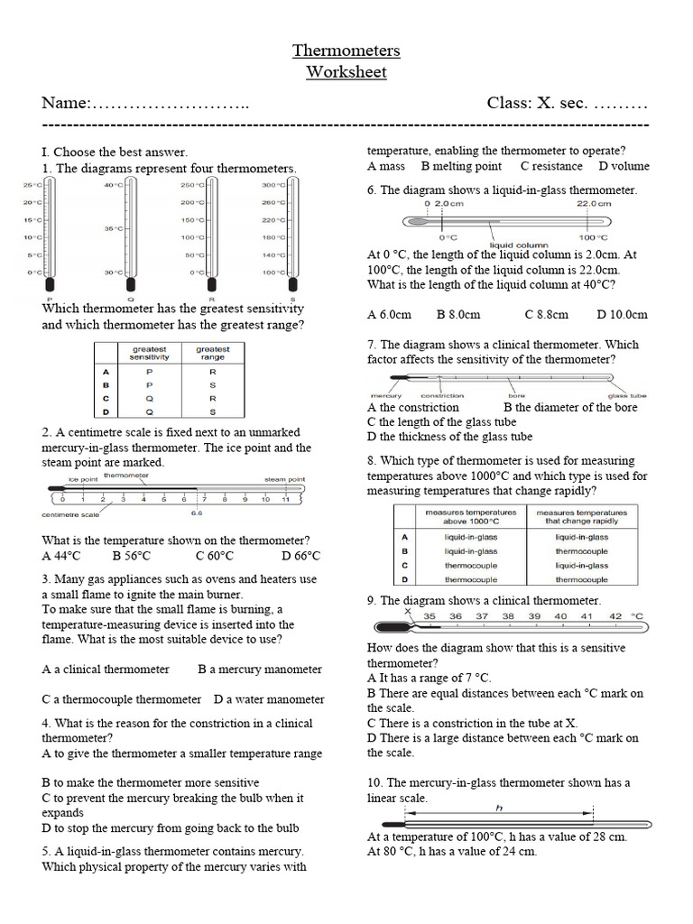 Thermometers | PDF | Thermometer | Temperature