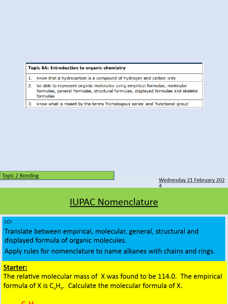 3 IUPAC Nomenclature | PDF | Alkane | Materials