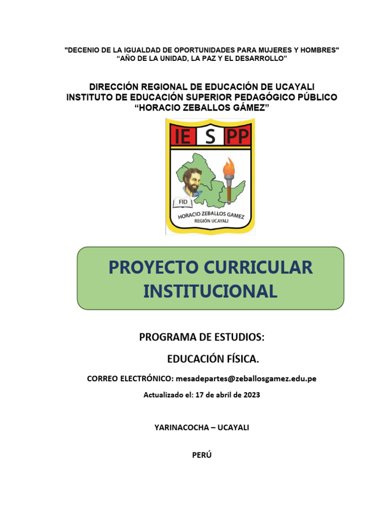 PCI 2023 - Ed Fisica 05-05-2023 | PDF | Enseñando | Plan de estudios