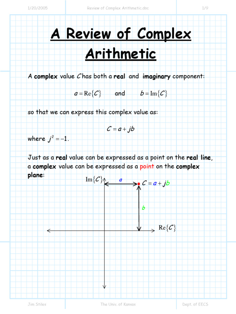 Review of Complex Arithmetic | PDF | Trigonometric Functions | Abstract ...