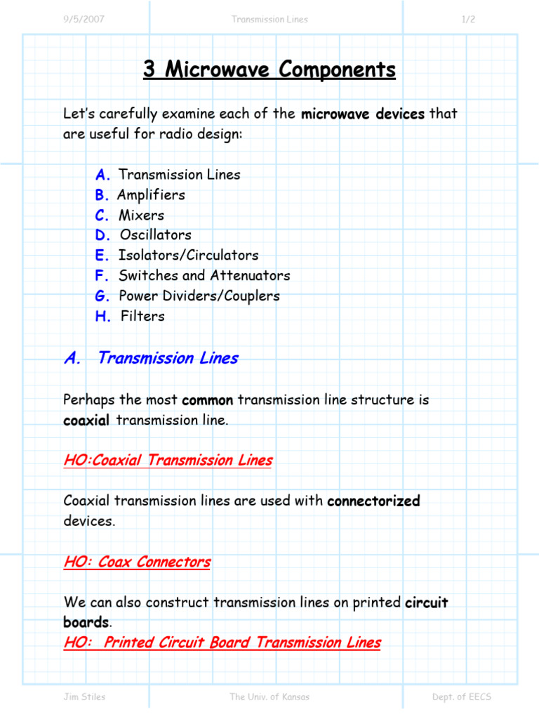 Section 3A Transmission Lines Package | PDF | Transmission Line ...