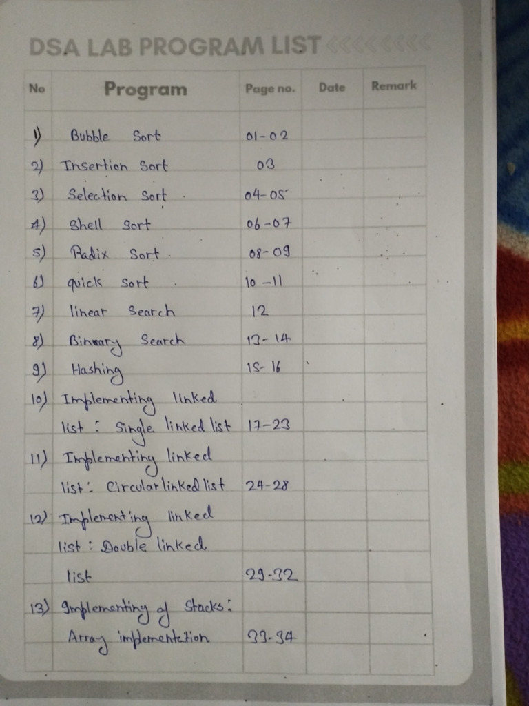 Ds Lab Program | PDF