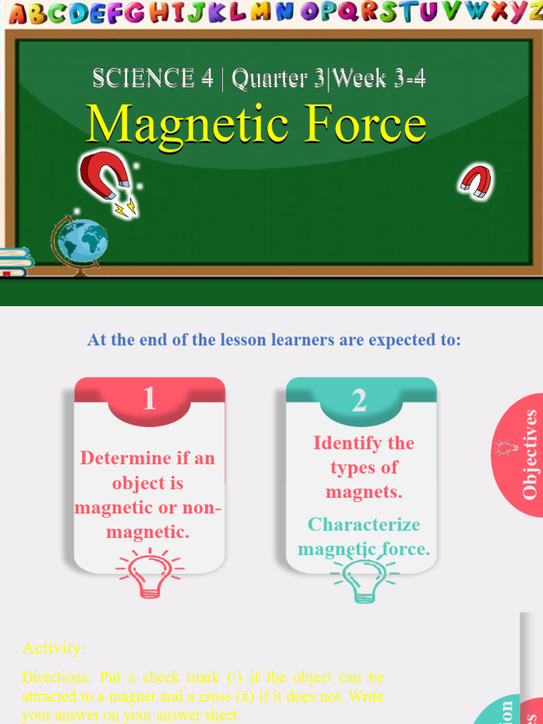 Science 4 Week 3 4 Magnetic Force Ppt (1) | PDF | Magnet | Magnetism