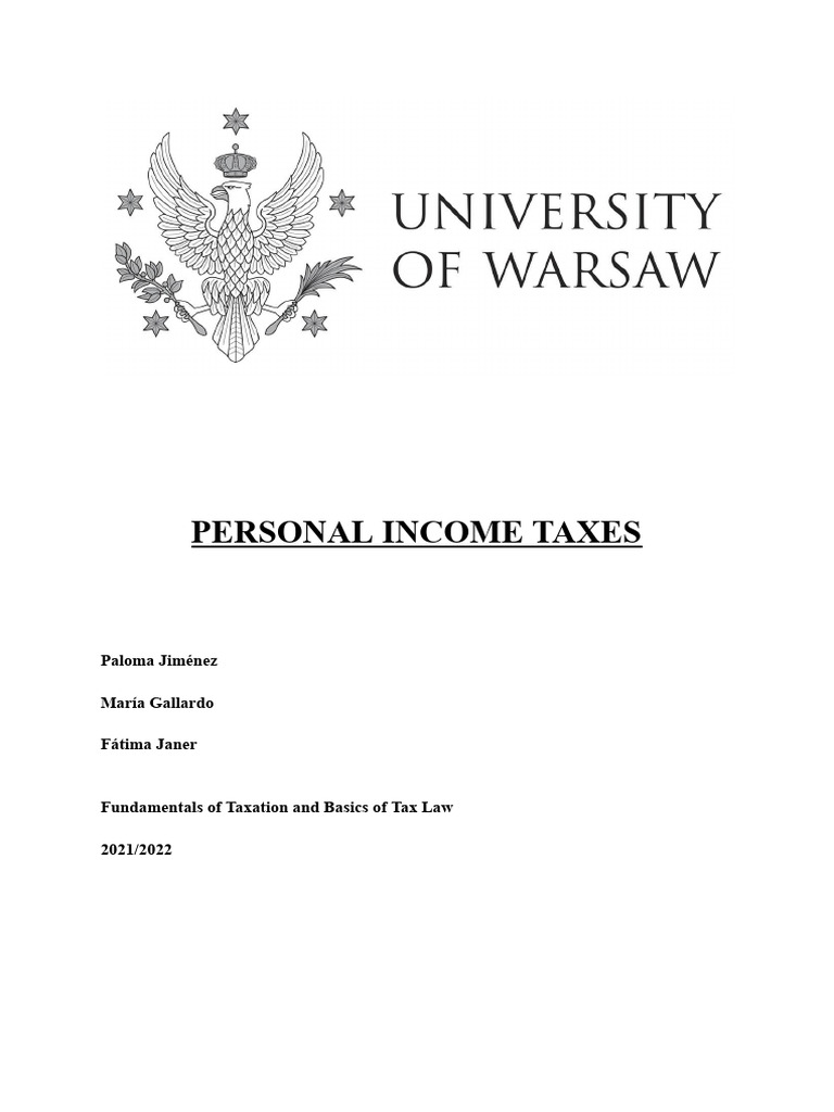 personal income taxes | PDF | Taxes | Income Tax In The United States