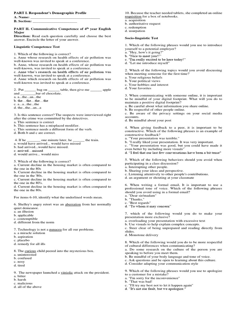 Final Questionnaire | Download Free PDF | Critical Thinking | Scientific Method