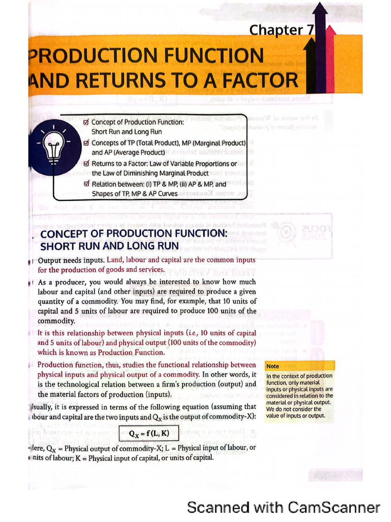 Chapter 7 Micro - Production Function | PDF