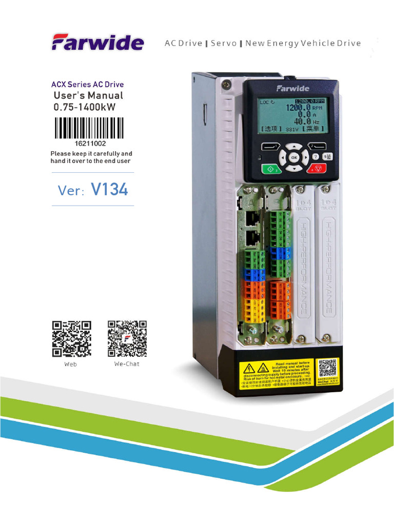 FWACS STD Manual EN V21A | PDF | Electric Motor | Parameter (Computer Programming)