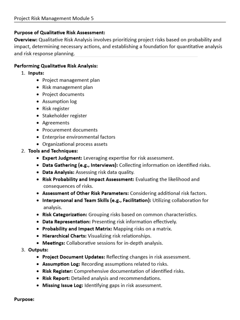 Project Risk Management Module 5 | PDF | Risk | Risk Assessment