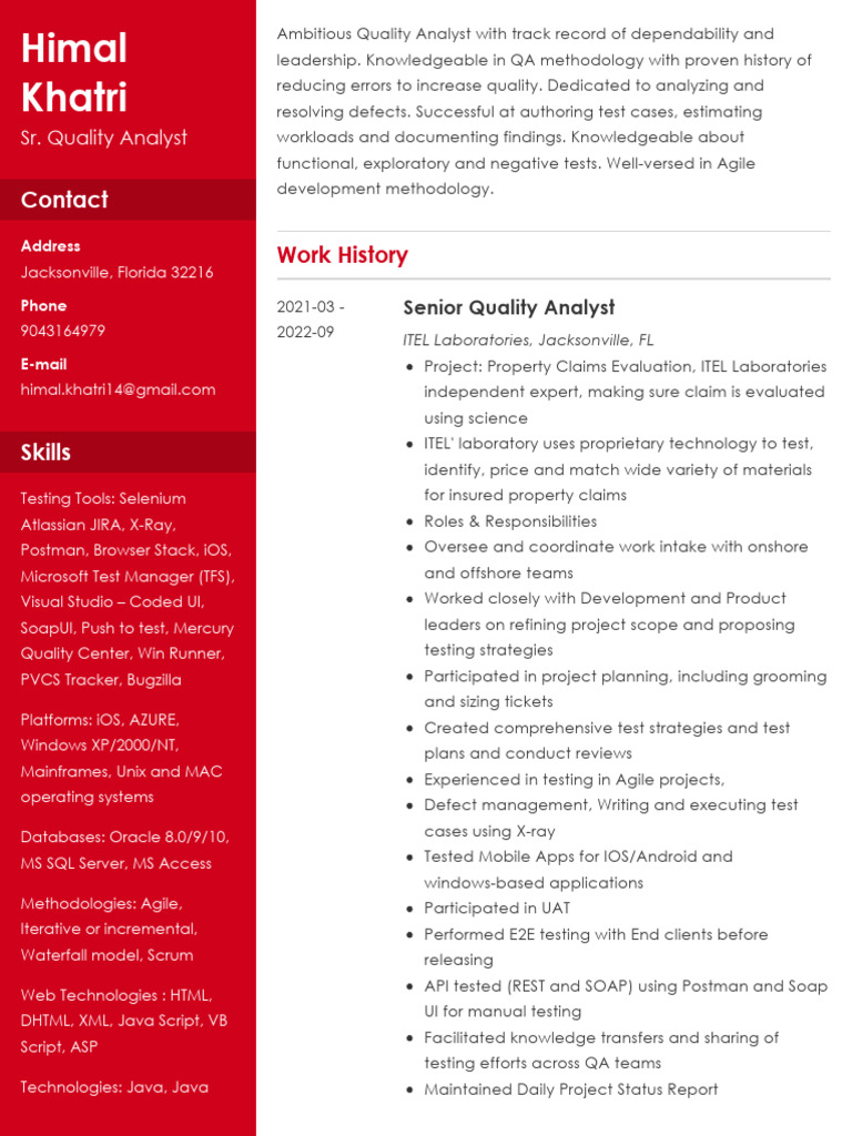 Himal - Khatri QA | PDF | Scrum (Software Development) | Computing