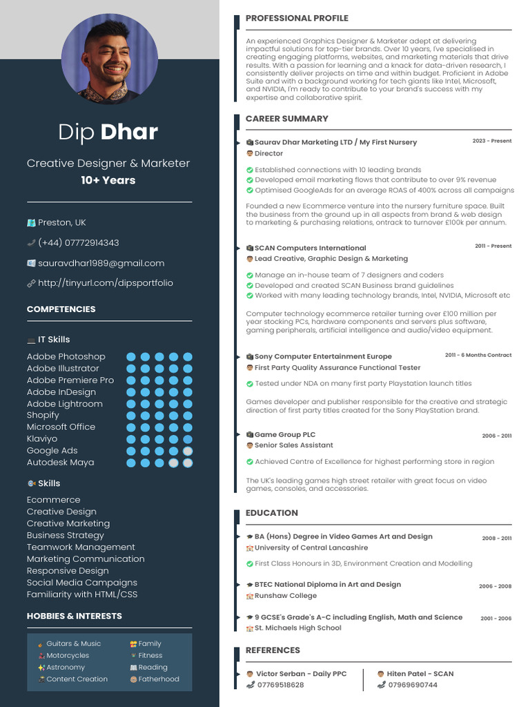 Dip Saurav Dey Dhar CV 2024 | PDF | Brand | Computing
