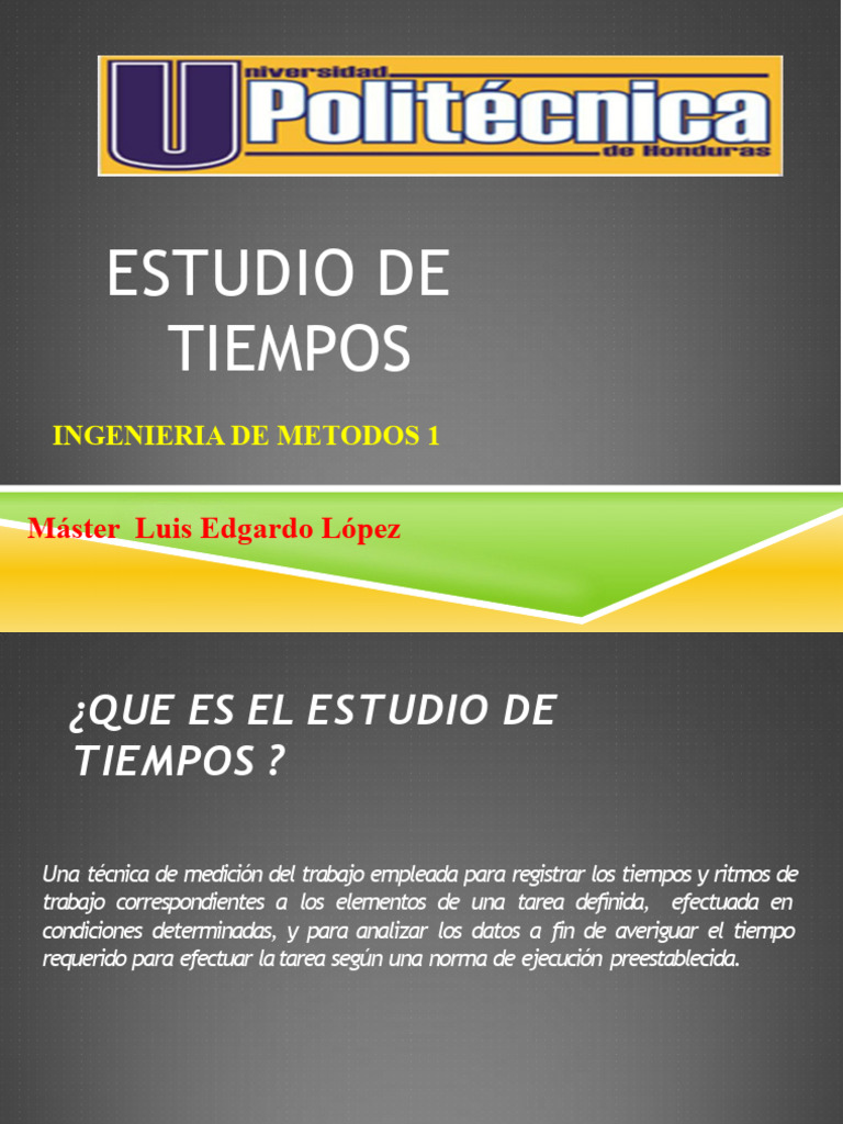 Estudio De Tiempos Descargar Gratis Pdf Ritmo Hora