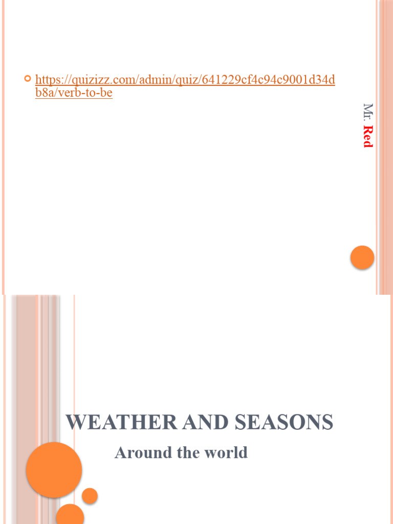 Weather and Seasons | PDF