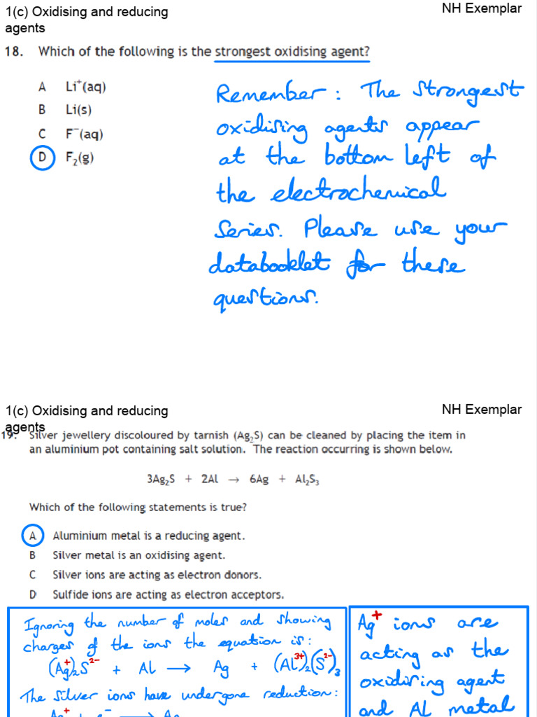 Chemistry Redox Reactions Guide | PDF | Redox | Electrochemistry