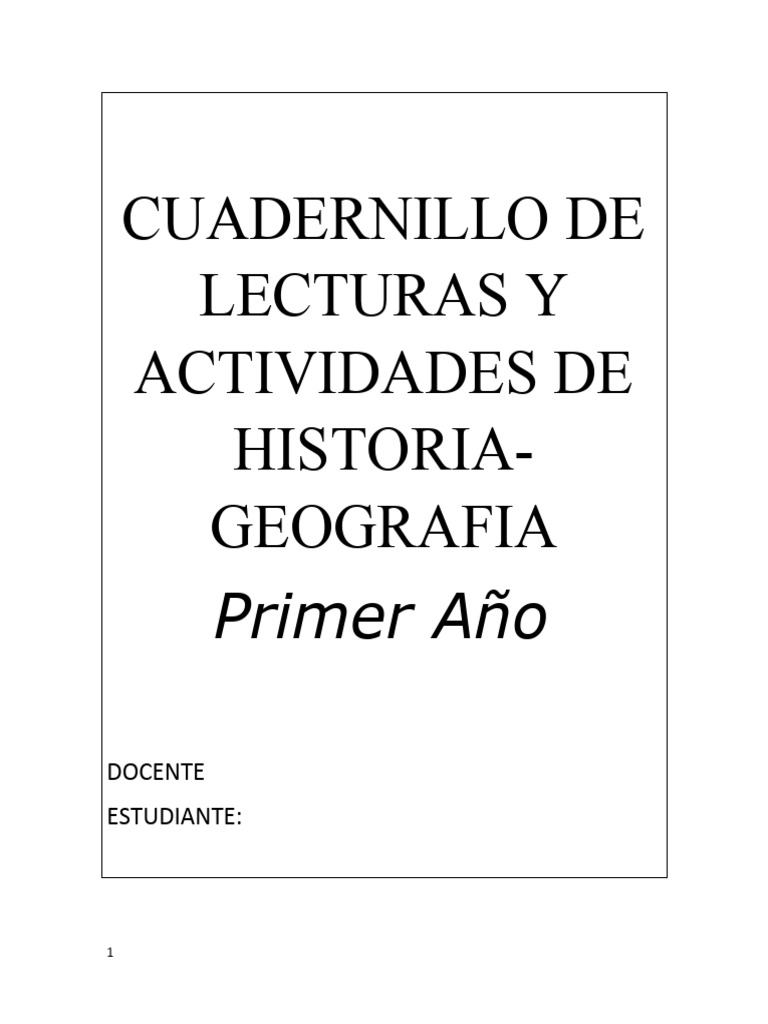 Cuadernillo de Lecturas y Actividades de Historia | PDF | Américas ...