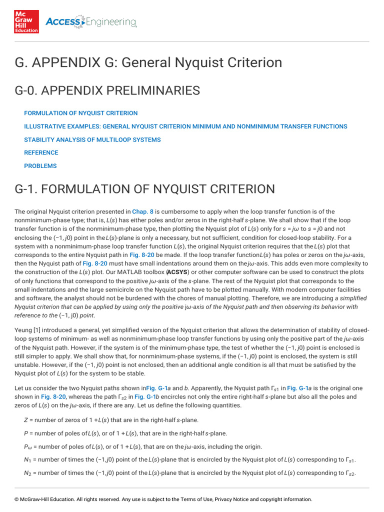 Appendix G General Nyquist Criterion | PDF | Mathematics | Control Theory