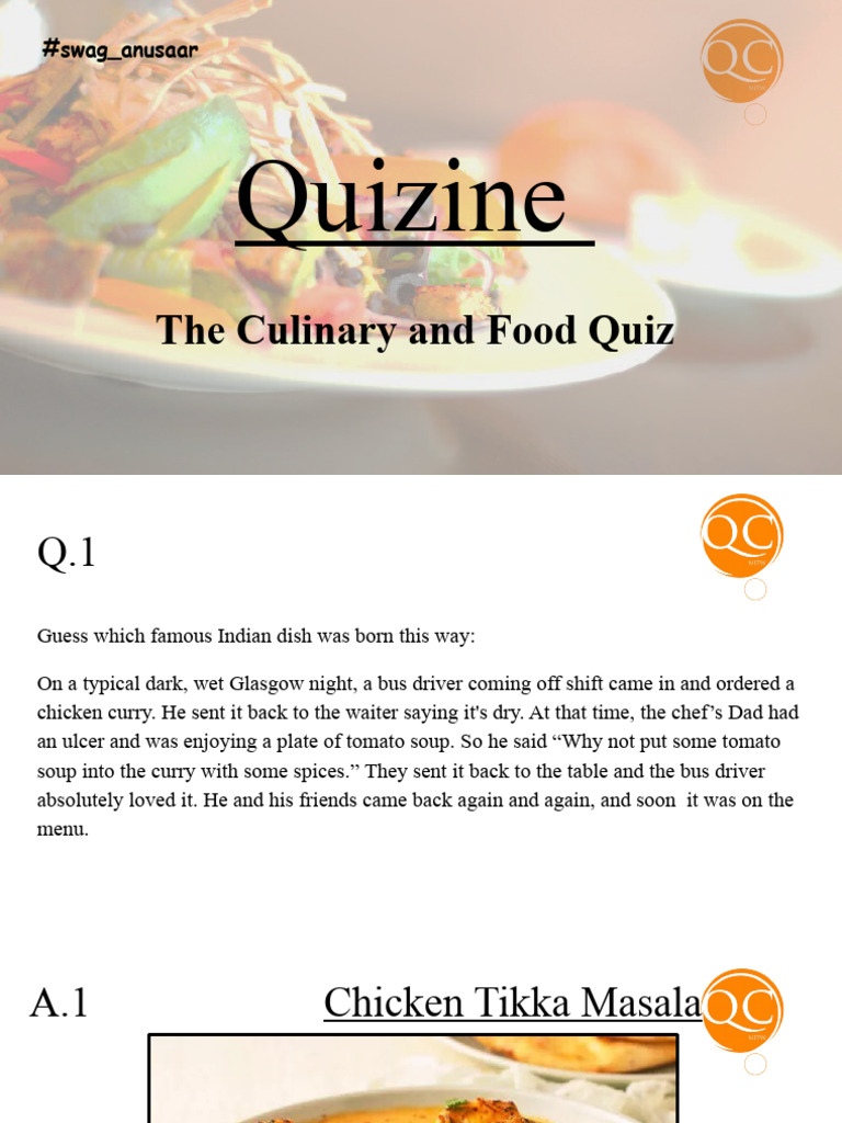 Quizine | PDF | Foods | Cuisine