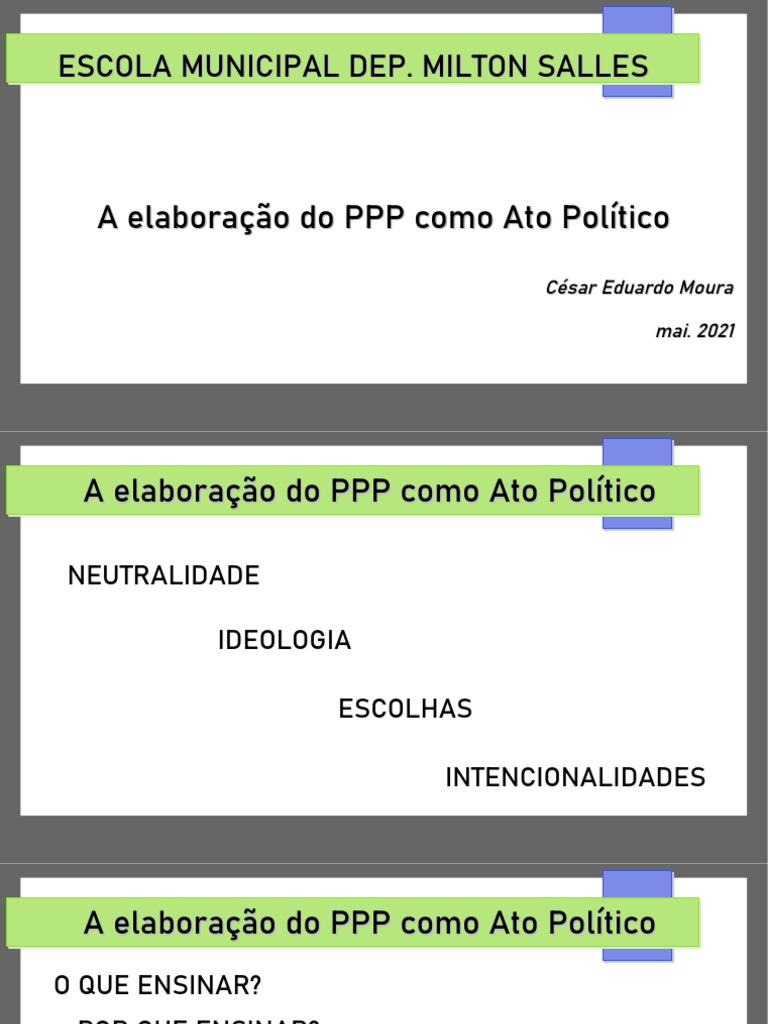 A Elaboração Do PPP Como Ato Político | Download grátis PDF ...
