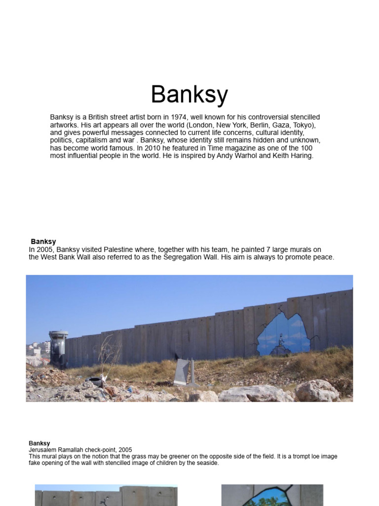 Lecture 4 BANKSY Refference To Historical Artworks | PDF