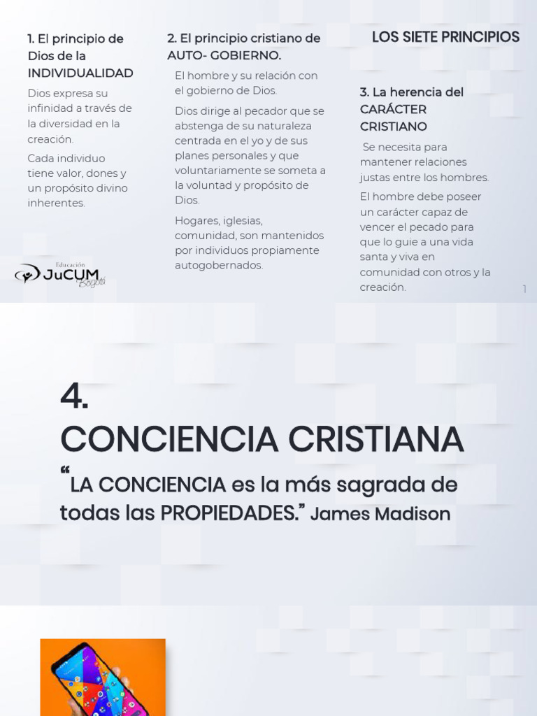 Principio 4 La Conciencia Cristiana | PDF | Cristo (título) | Pecado