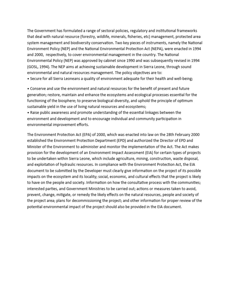 E P A Assignment | PDF | Environmental Impact Assessment ...