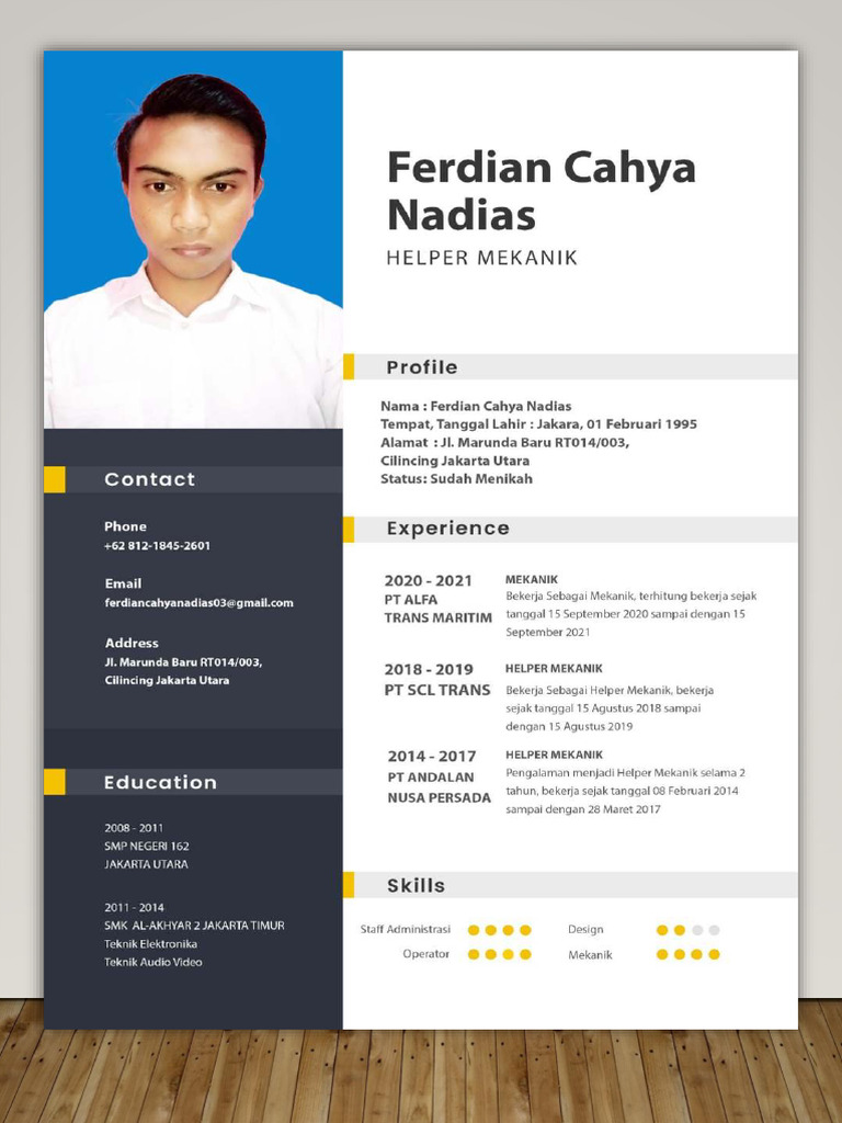 CV Ferdian Cahya Nadias Helper Mekanik | PDF