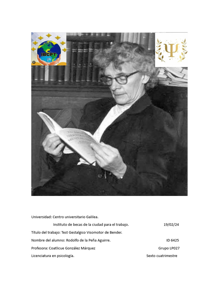 Test Bender: Análisis y Aplicación | PDF | Neurociencia | Enfermedades ...