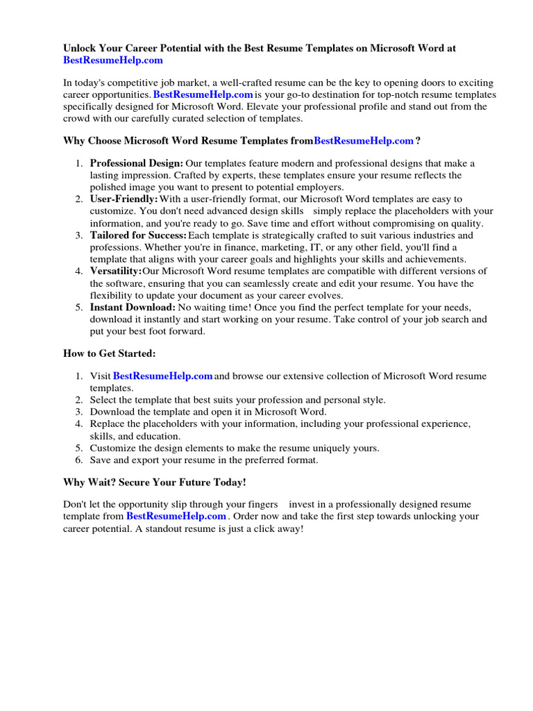Resume Template Microsoft Word How To Find PDF R sum Microsoft Word