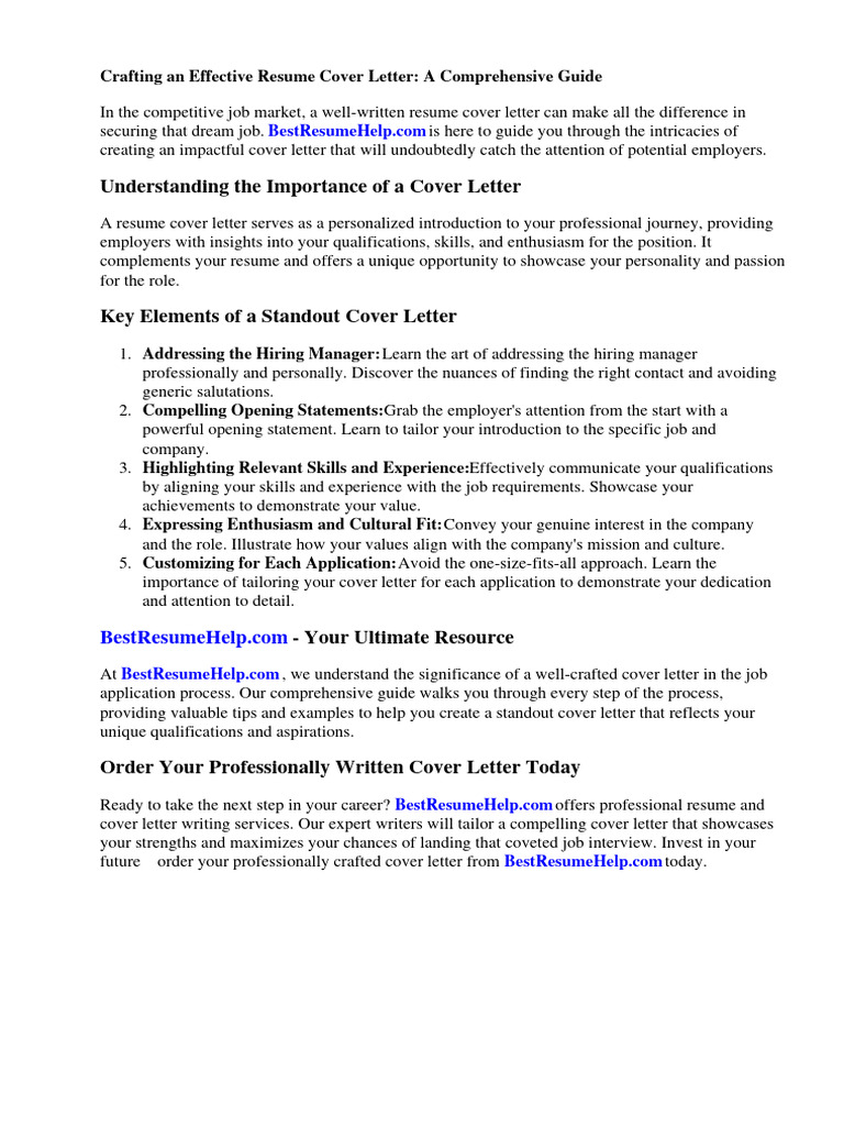 How To Write A Resume Cover Letter | PDF | Résumé | Http Cookie