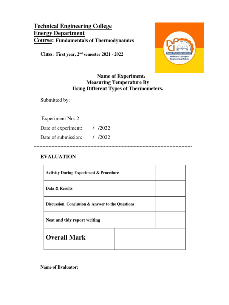Measuring Temperature by | PDF | Thermocouple | Thermodynamics