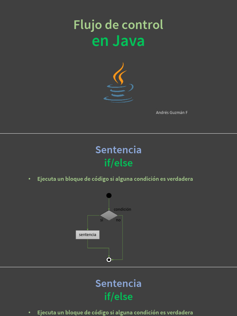 4 Sentencias Java | PDF | Flujo de control | Java (lenguaje de programación)