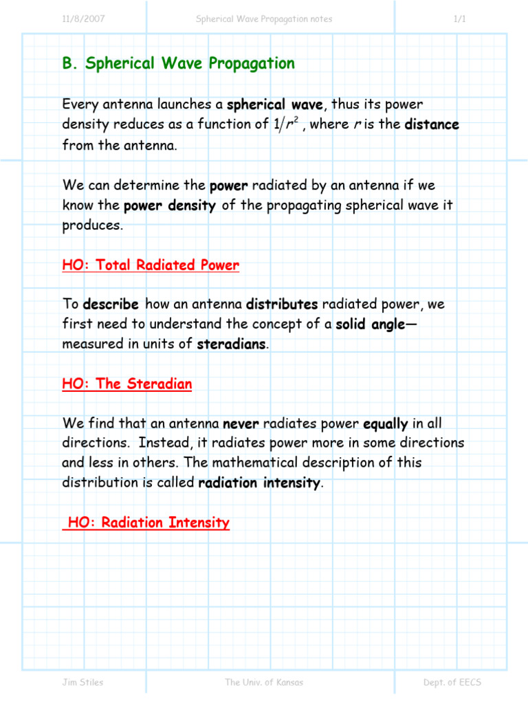 Section 6B Spherical Wave Propagation Package | PDF | Latitude ...