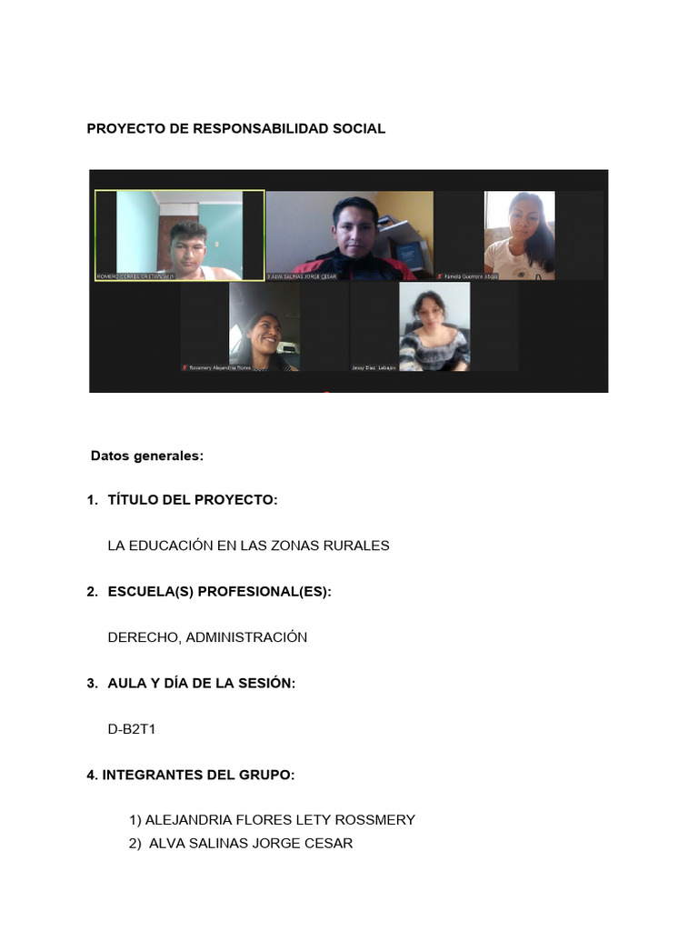 Proyecto de Responsabilidad Social | PDF | Metodología de encuesta | Desigualdad social