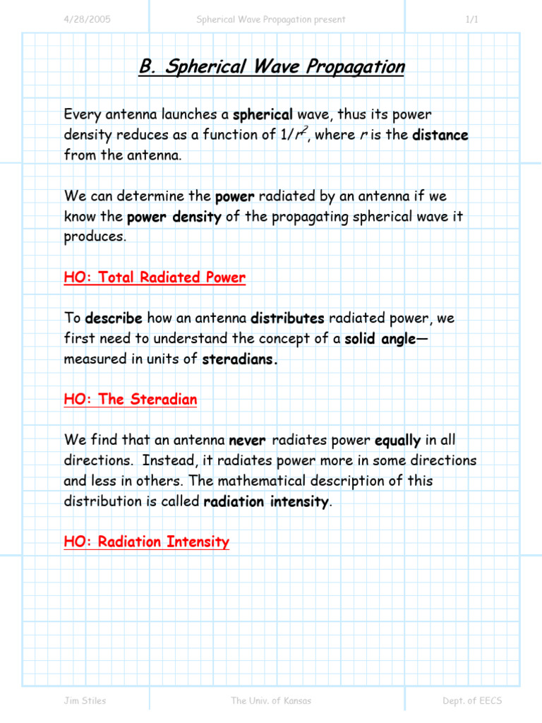 Spherical Wave Propagation Package | PDF | Latitude | Antenna (Radio)