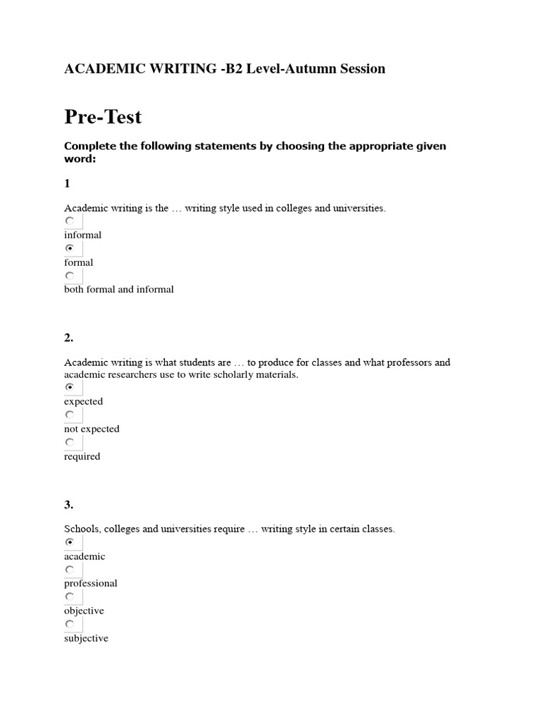 Academic Writing b2 | PDF | Editing | Copy Editing